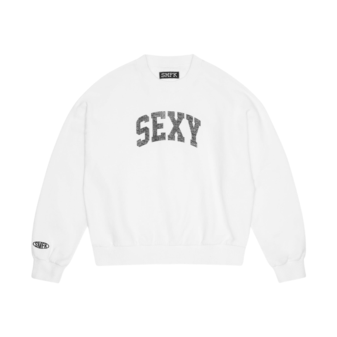 (W) 에스엠에프케이 빈티지 캠퍼스 화이트 루즈 스웨트셔츠 화이트 | SMFK | KREAM