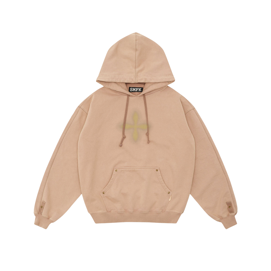 (W) 에스엠에프케이 컴패스 클래식 크로스 그래피티 후드 라떼 | SMFK | KREAM