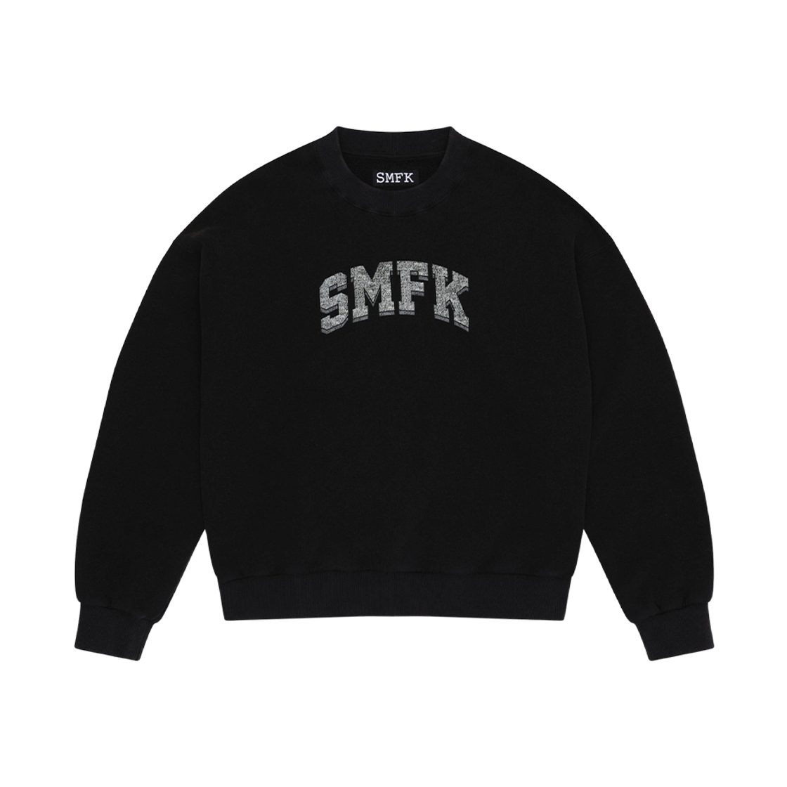 (W) 에스엠에프케이 빈티지 캠퍼스 블랙 루즈 스웨트셔츠 블랙 | SMFK | KREAM