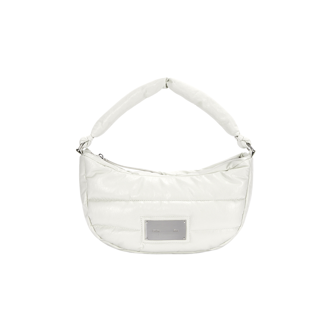 마뗑킴 포우 레더 하프 문 미들 패딩 백 아이보리 | Matin Kim | KREAM