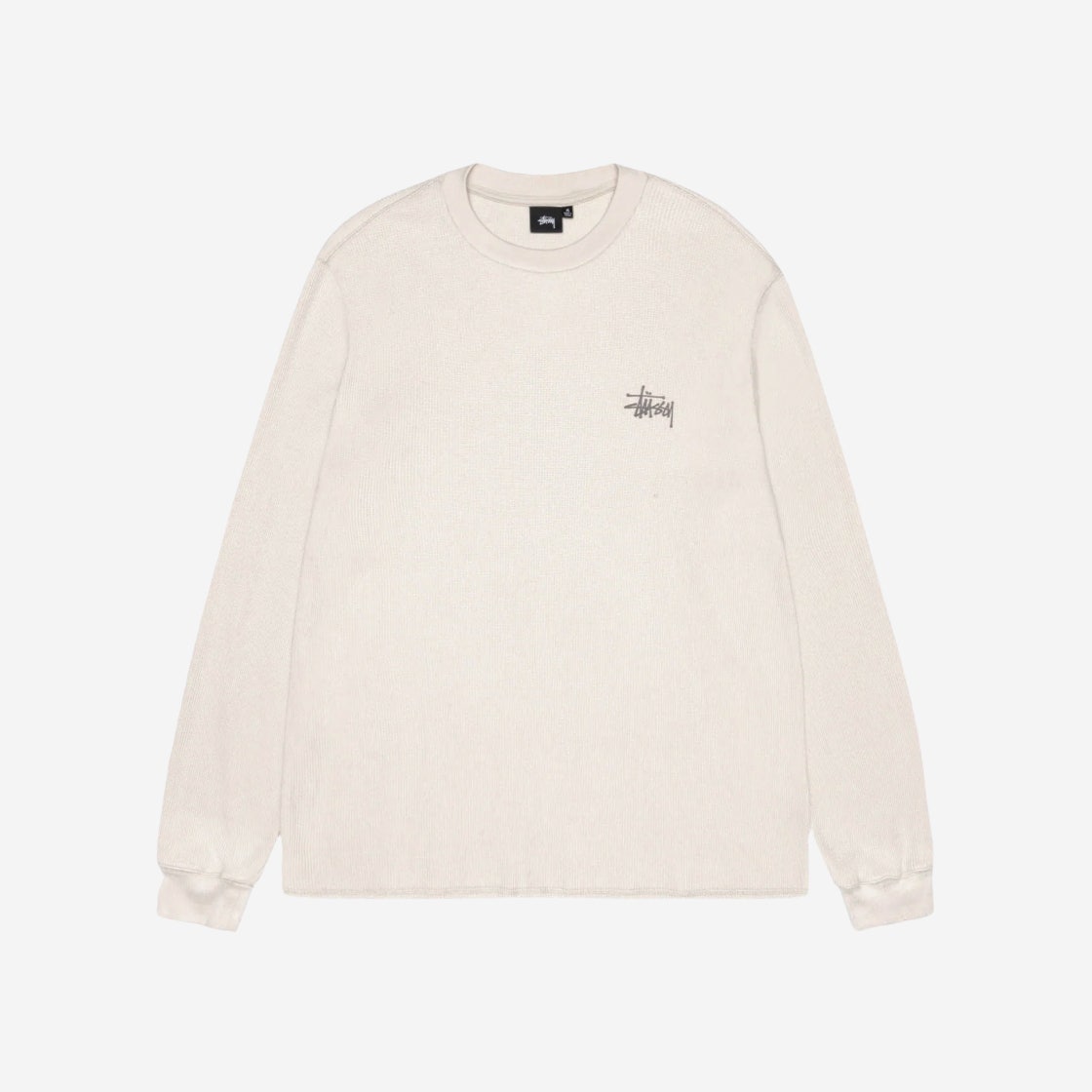 스투시 베이직 스탁 써멀 롱슬리브 티셔츠 본 Stussy Kream