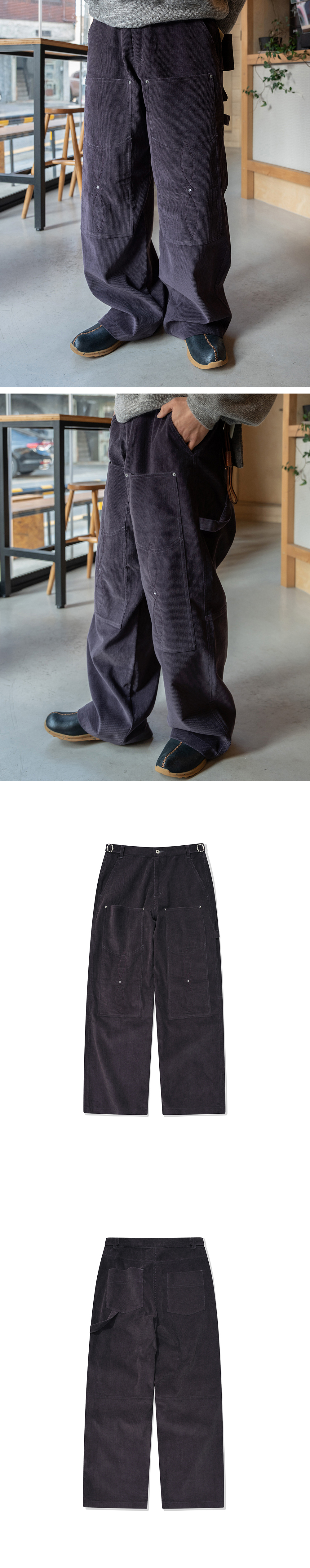 카락터 코듀로이 카펜터 팬츠 빈티지 퍼플 | Karactor | KREAM