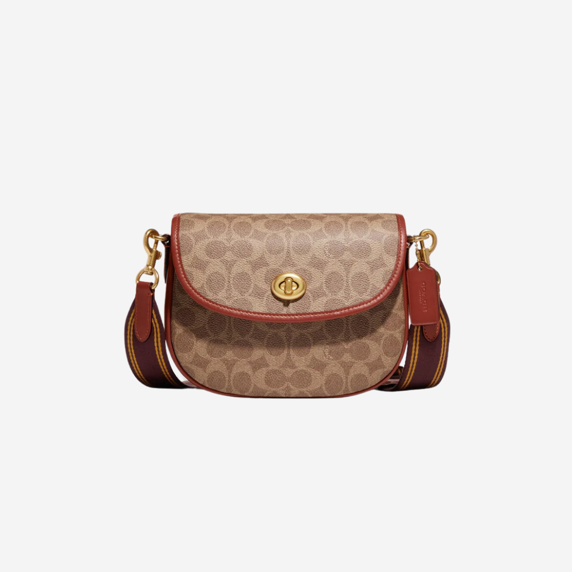 코치 윌로우 새들백 시그니처 캔버스 탄 러스트 | Coach | KREAM