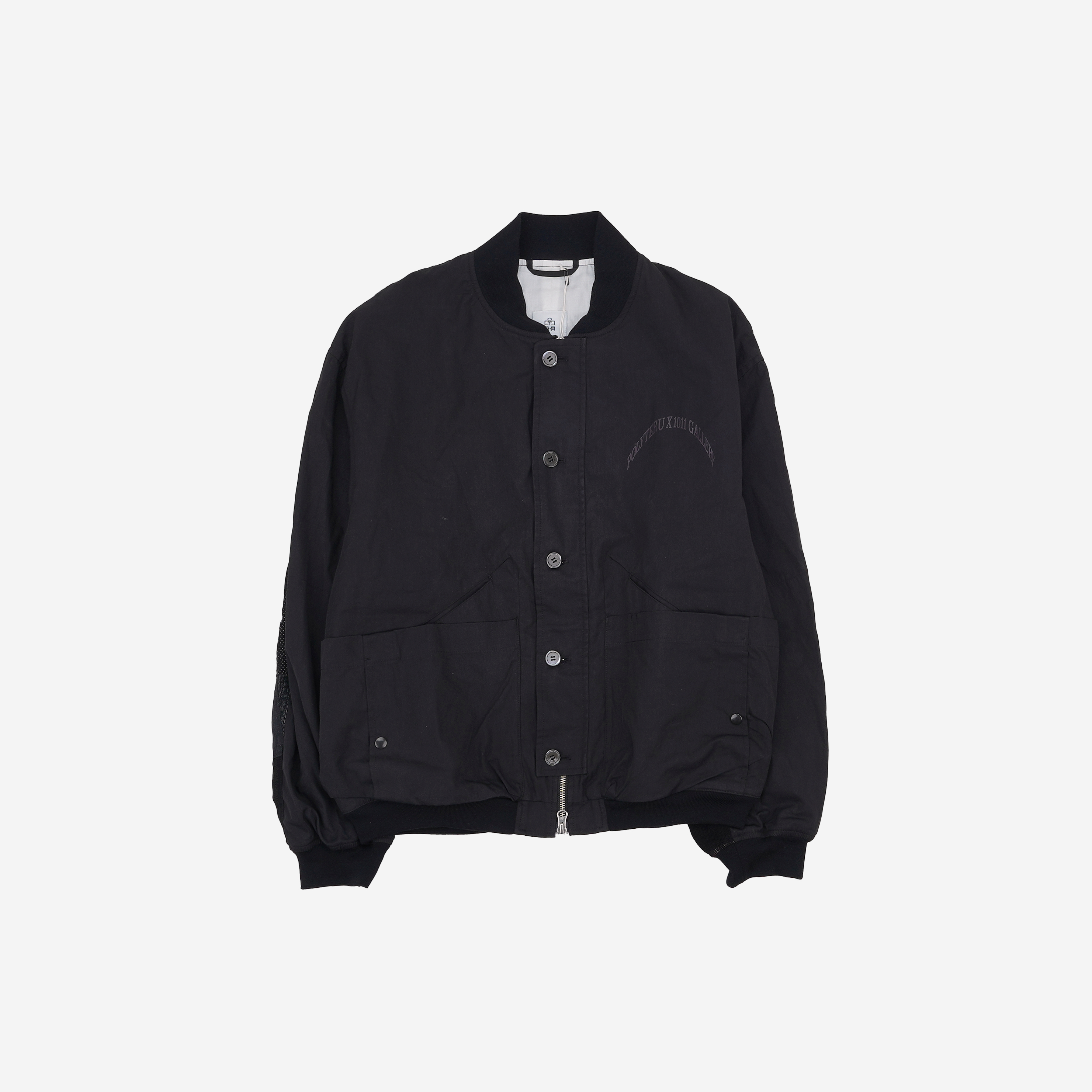 폴리테루 x 1011 갤러리 패치드 탱커 봄버 블랙 - 23FW | KREAM
