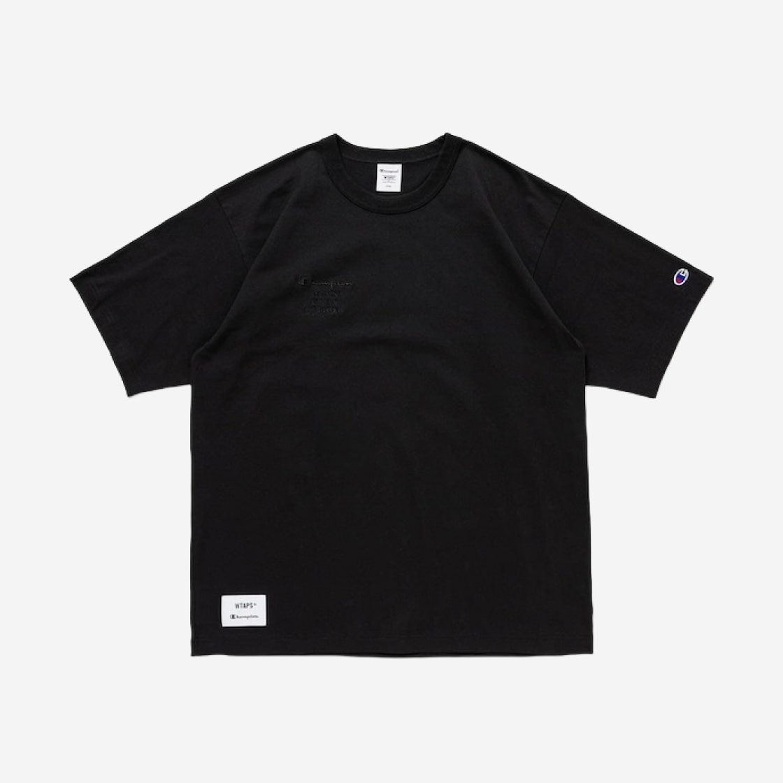 챔피온 x 더블탭스 아카데미 숏슬리브 티셔츠 코튼 블랙 | Champion | KREAM