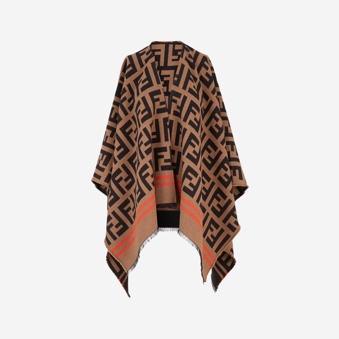 (W) 펜디 울 실크 FF 판초 브라운 | Fendi | KREAM