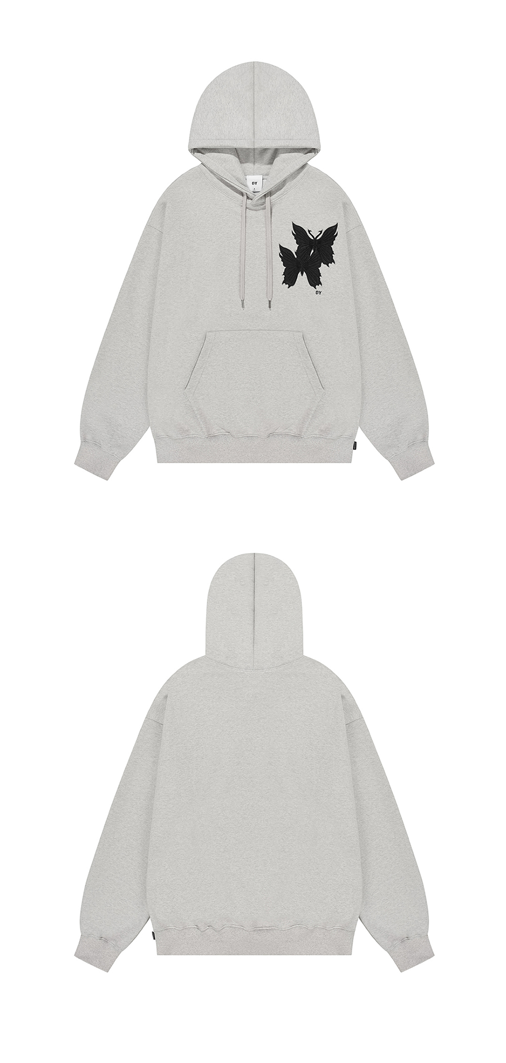 오와이 L.T 버터플라이 패치 후드 그레이 | OY | KREAM