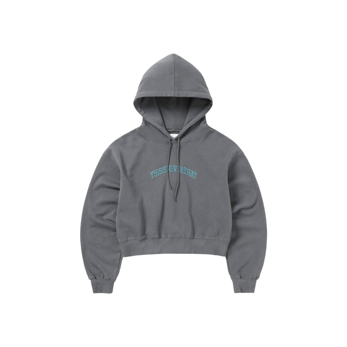 (W) 디스이즈네버댓 아치 로고 후드 다크 그레이 | Thisisneverthat | KREAM