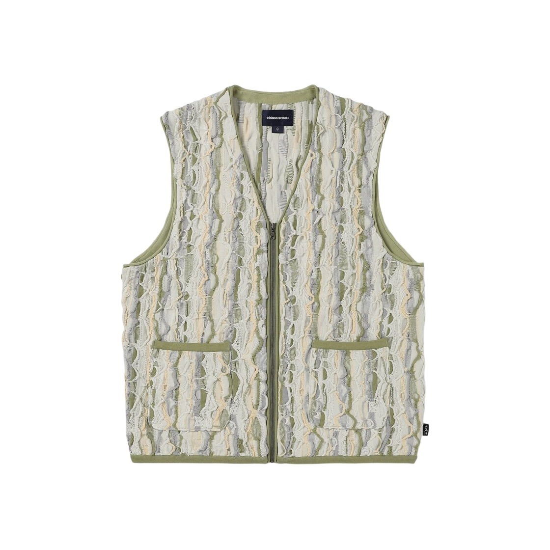 디스이즈네버댓 3D 케이블 니트 베스트 베이지 | Thisisneverthat | KREAM