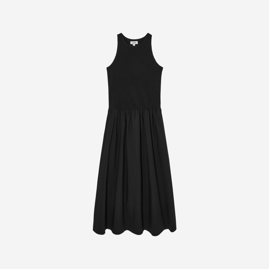 (W) 코스 콘트라스트 패널 미디 드레스 블랙 | COS | KREAM