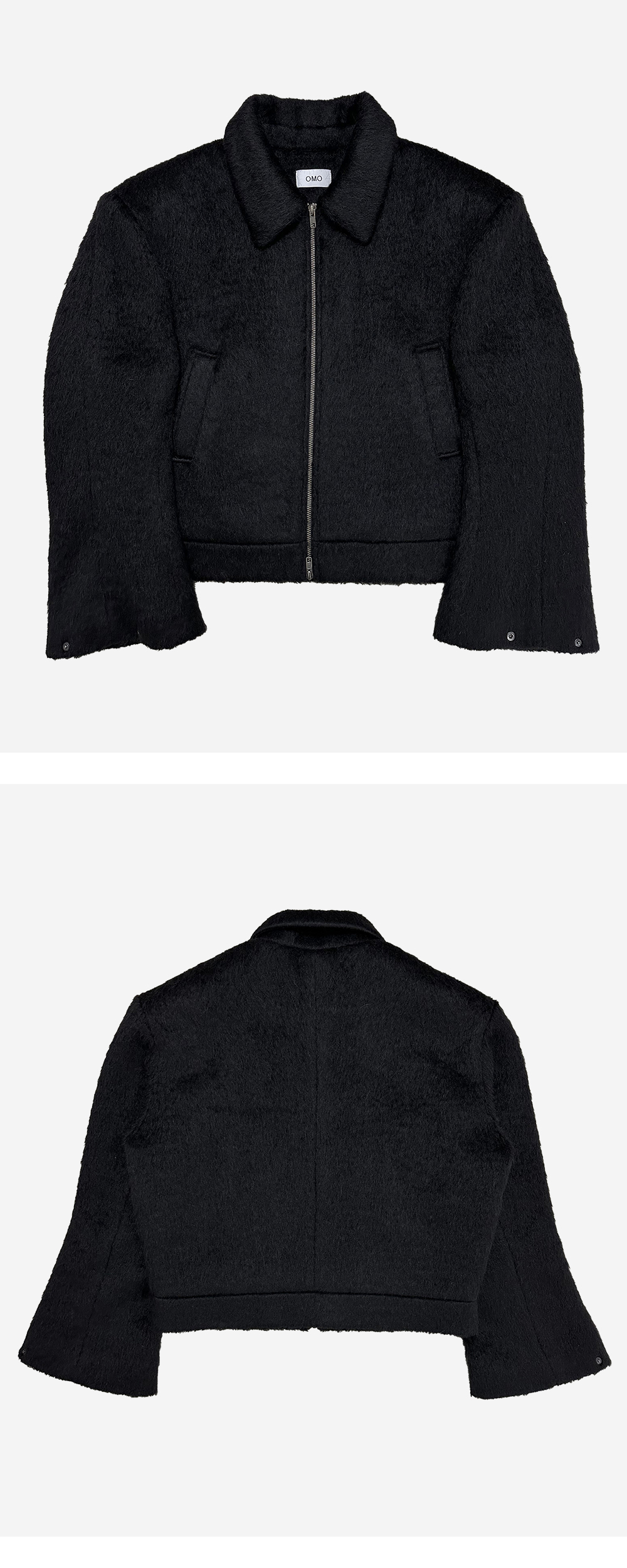 오엠오 플레어 커프스 모헤어 자켓 블랙 | OMO | KREAM