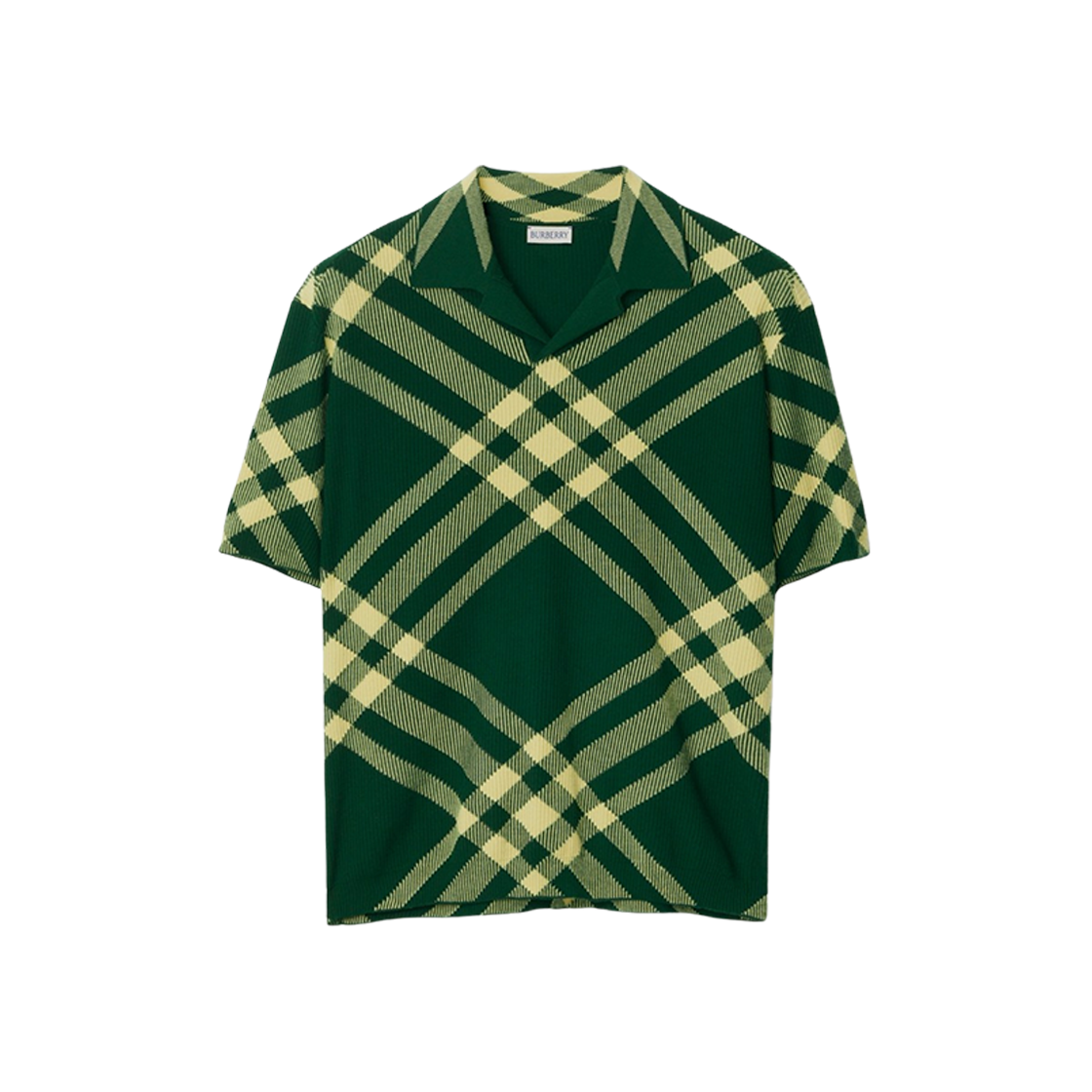 버버리 체크 울 블렌드 폴로 셔츠 다포딜 | Burberry | KREAM