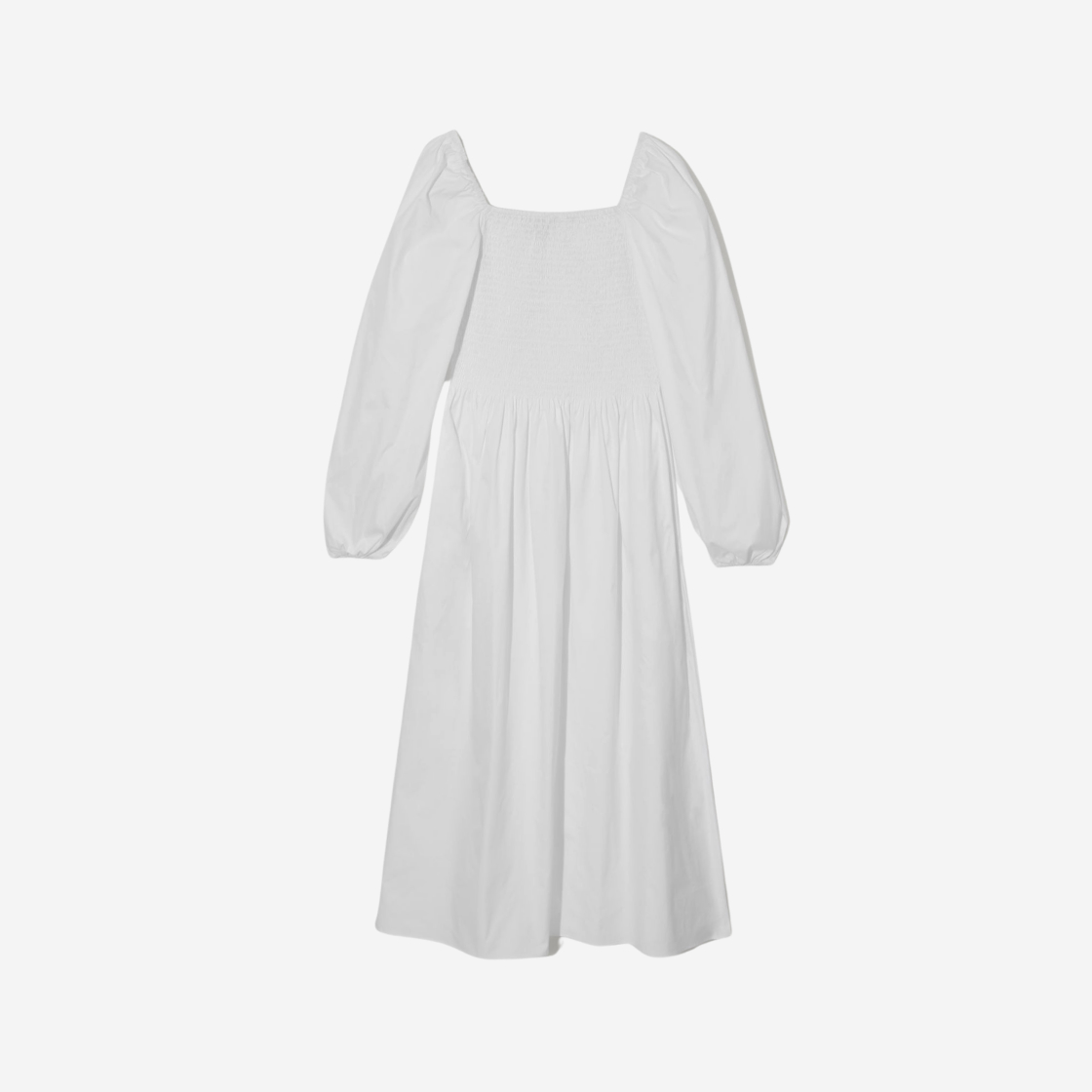 (W) 코스 오프 더 숄더 스모크드 미디 드레스 화이트 | COS | KREAM