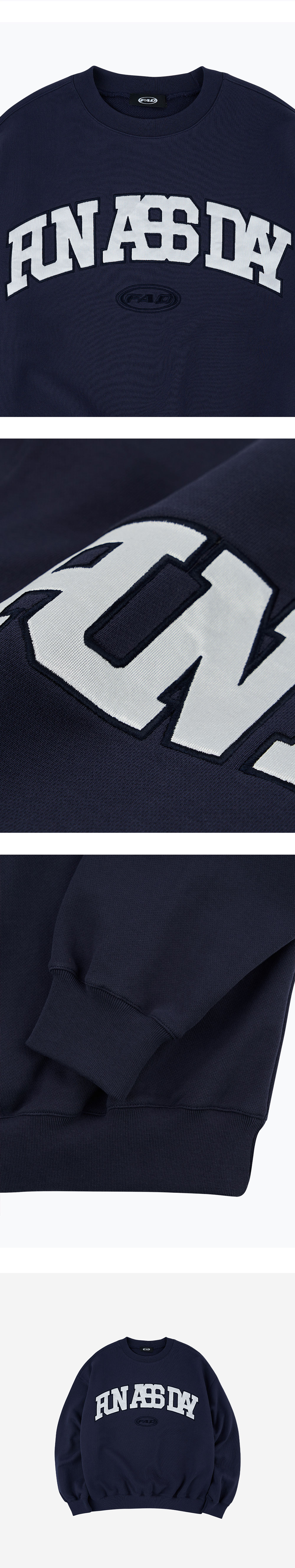 에프에이디 로고 스웻 셔츠 네이비 | FAD | KREAM