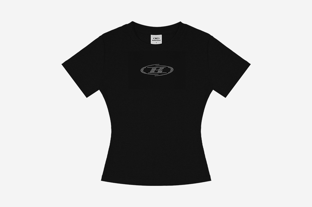 본투윈 스파클링 B 리브드 티셔츠 블랙 | BORN TO WIN | KREAM