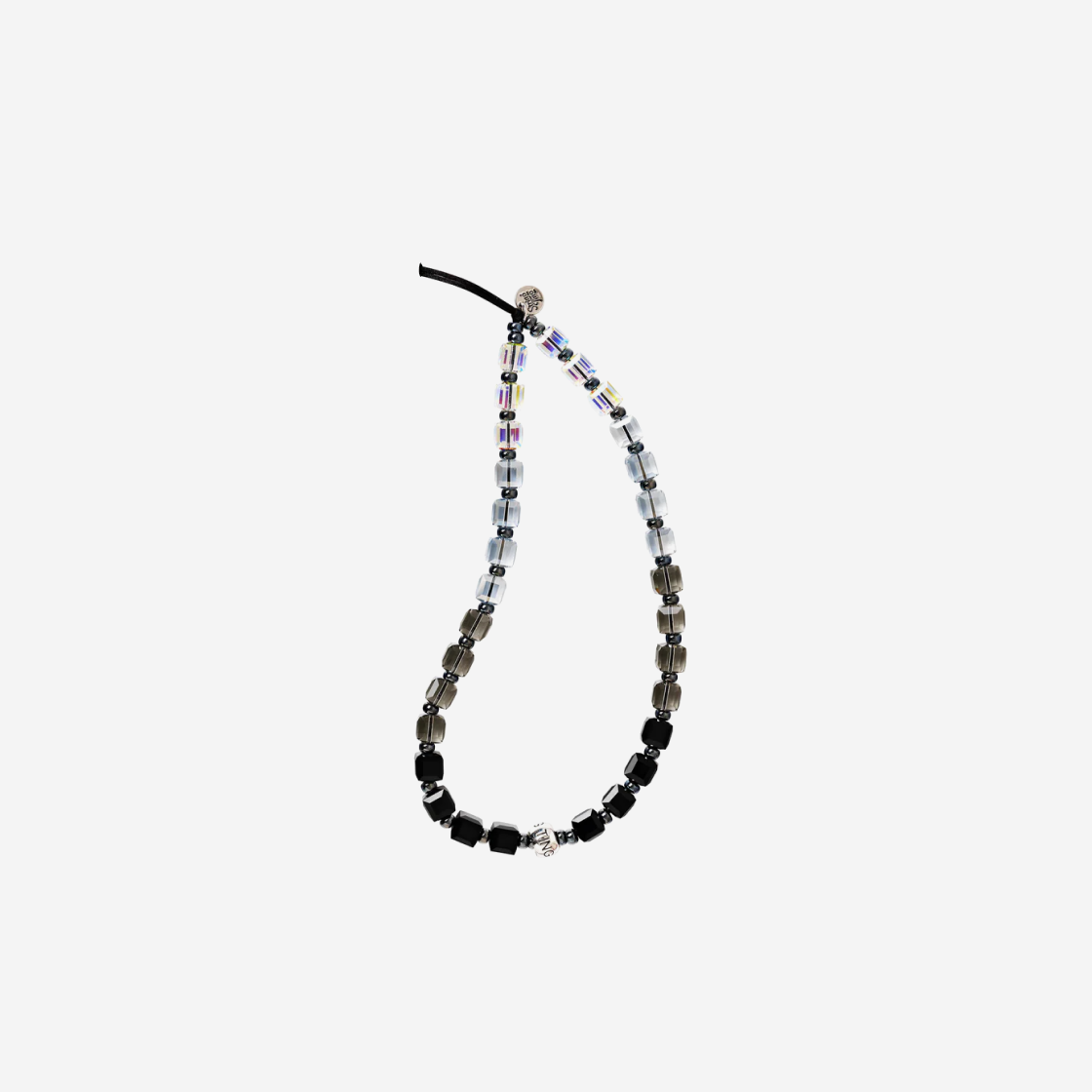 스트링 팅 미드나잇 오일 드립 크리스탈 리스틀릿 폰 스트랩 | String Ting | KREAM