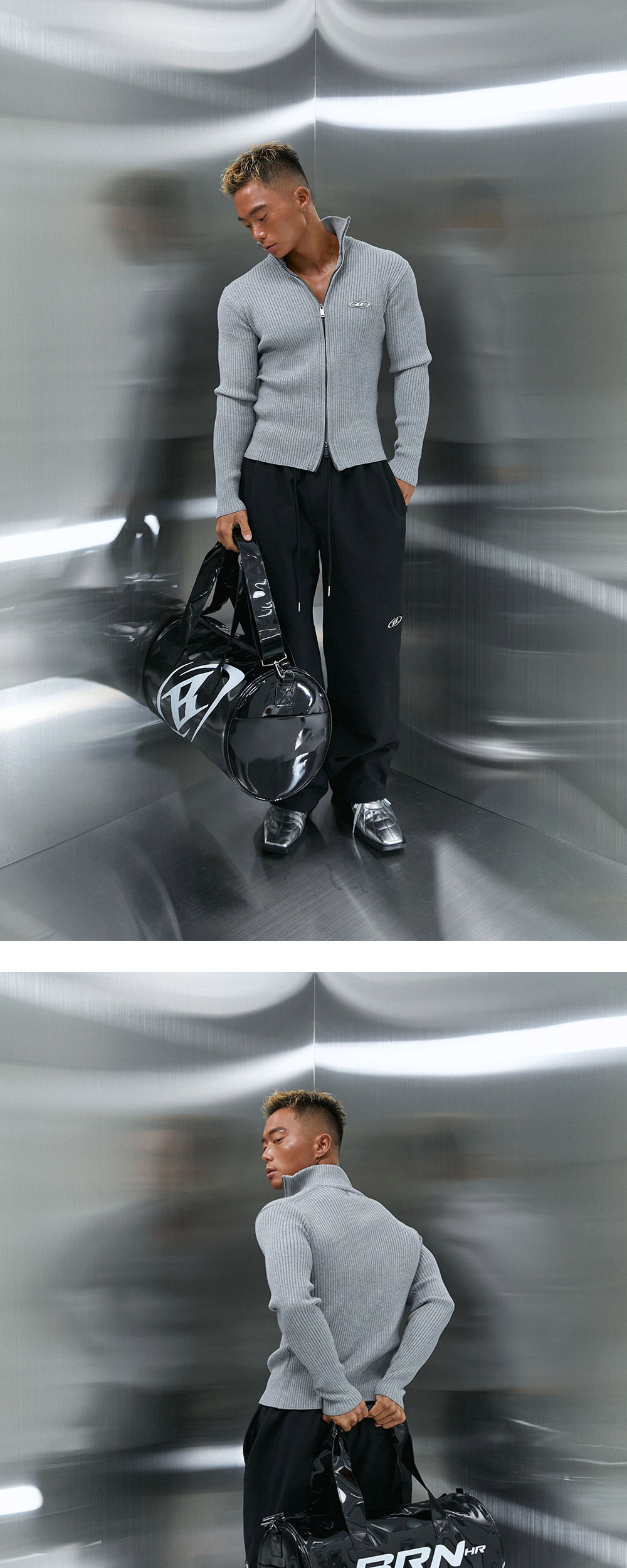 본투윈 BRN B 로고 에나멜 더플백 블랙 | BORN TO WIN | KREAM