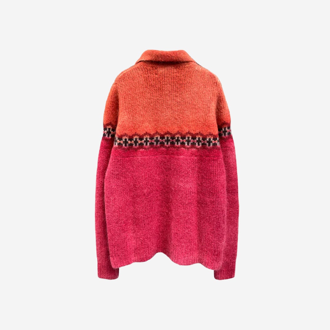 란라 비마 울 블렌드 니트 집업 에그플랜트 | Ranra | KREAM