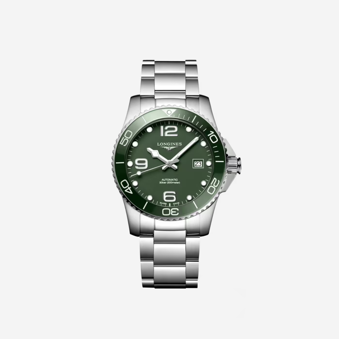 론진 하이드로콘퀘스트 오토매틱 41mm 스테인리스 스틸 세라믹 그린 매트 | Longines | KREAM