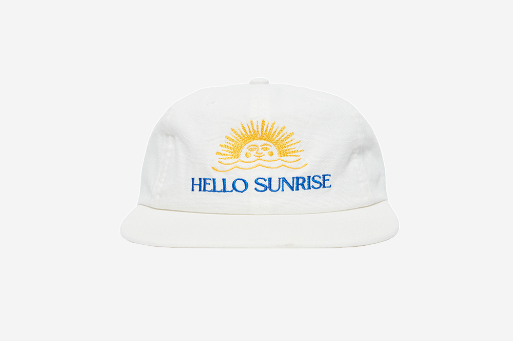 헬로선라이즈 워시드 투톤 로고 6패널 캡 오프 화이트 | Hello Sunrise | KREAM