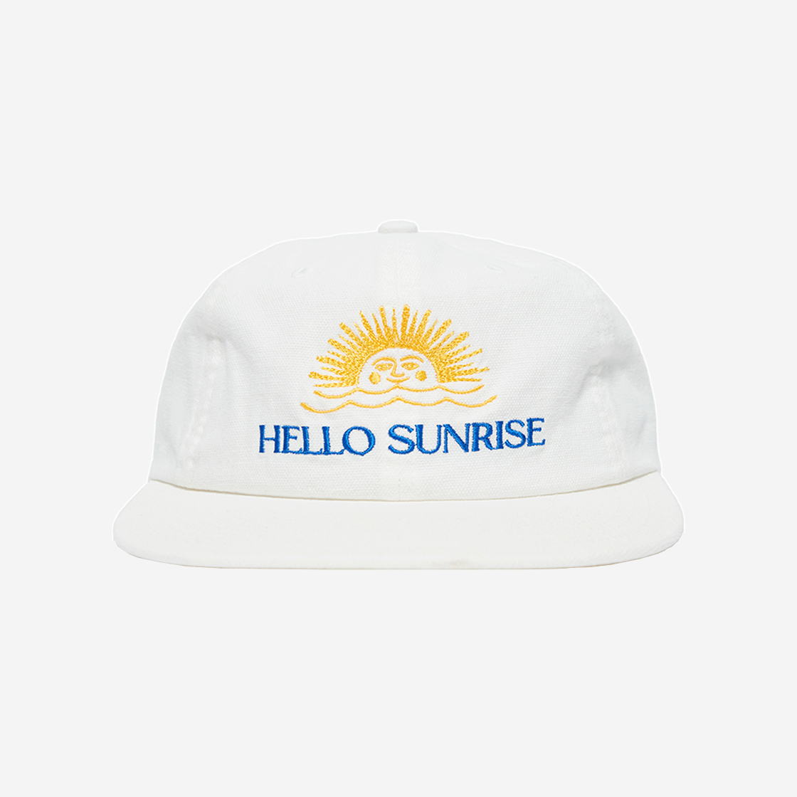 헬로선라이즈 워시드 투톤 로고 6패널 캡 오프 화이트 | Hello Sunrise | KREAM