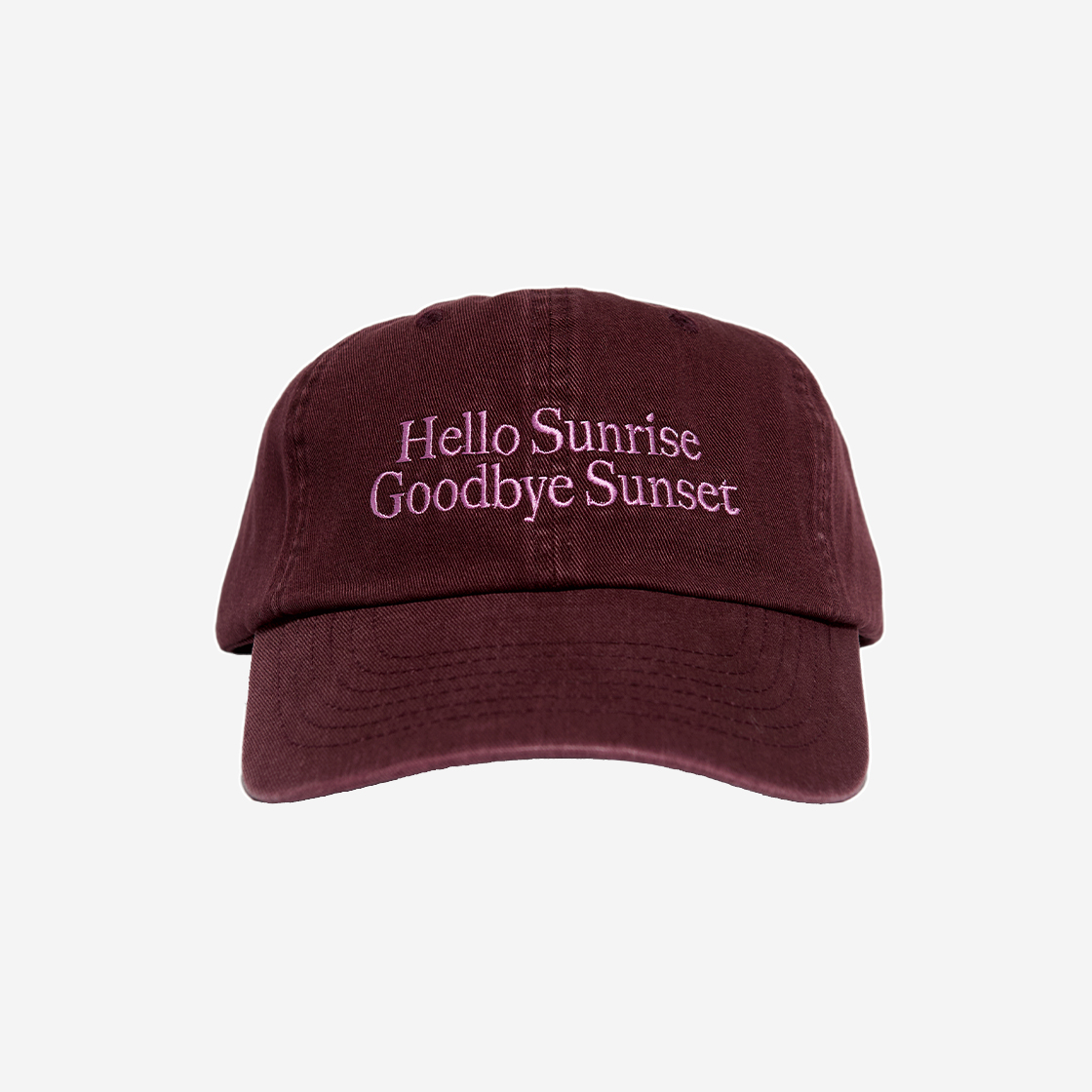 헬로선라이즈 클래식 타이포 로고 볼 캡 버건디 | Hello Sunrise | KREAM