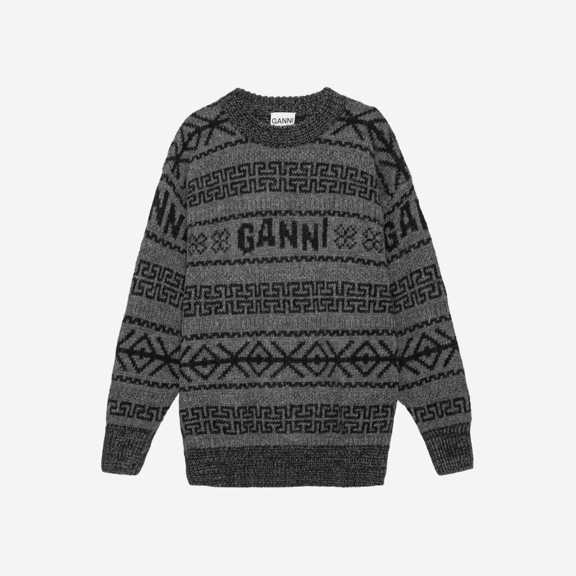 (W) 가니 울 풀오버 차콜 그레이 | Ganni | KREAM