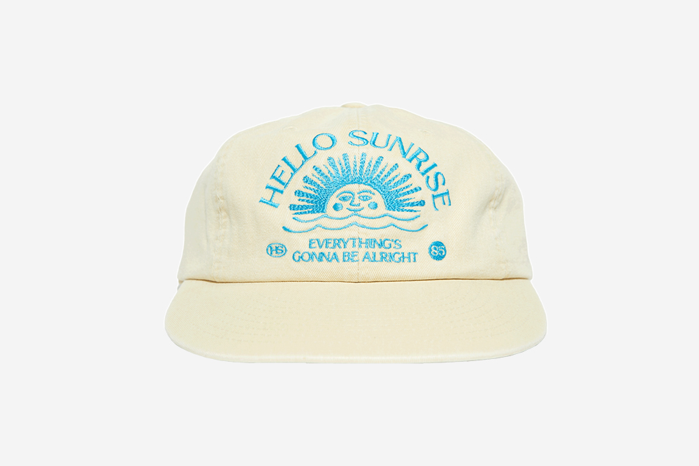 헬로선라이즈 워시드 HS 아치 로고 6패널 캡 버터 옐로우 | Hello Sunrise | KREAM