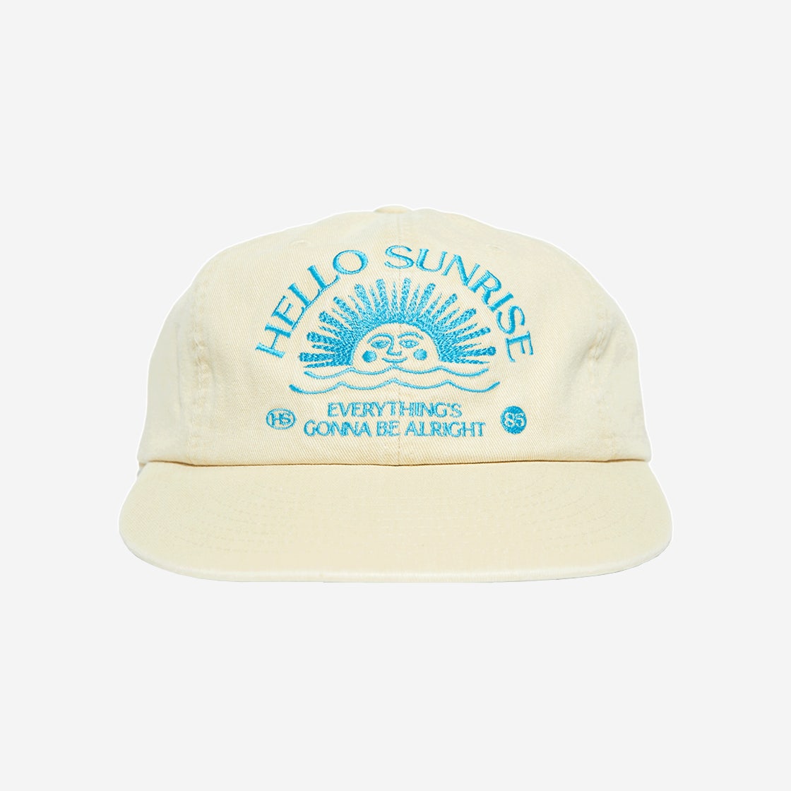 헬로선라이즈 워시드 HS 아치 로고 6패널 캡 버터 옐로우 | Hello Sunrise | KREAM