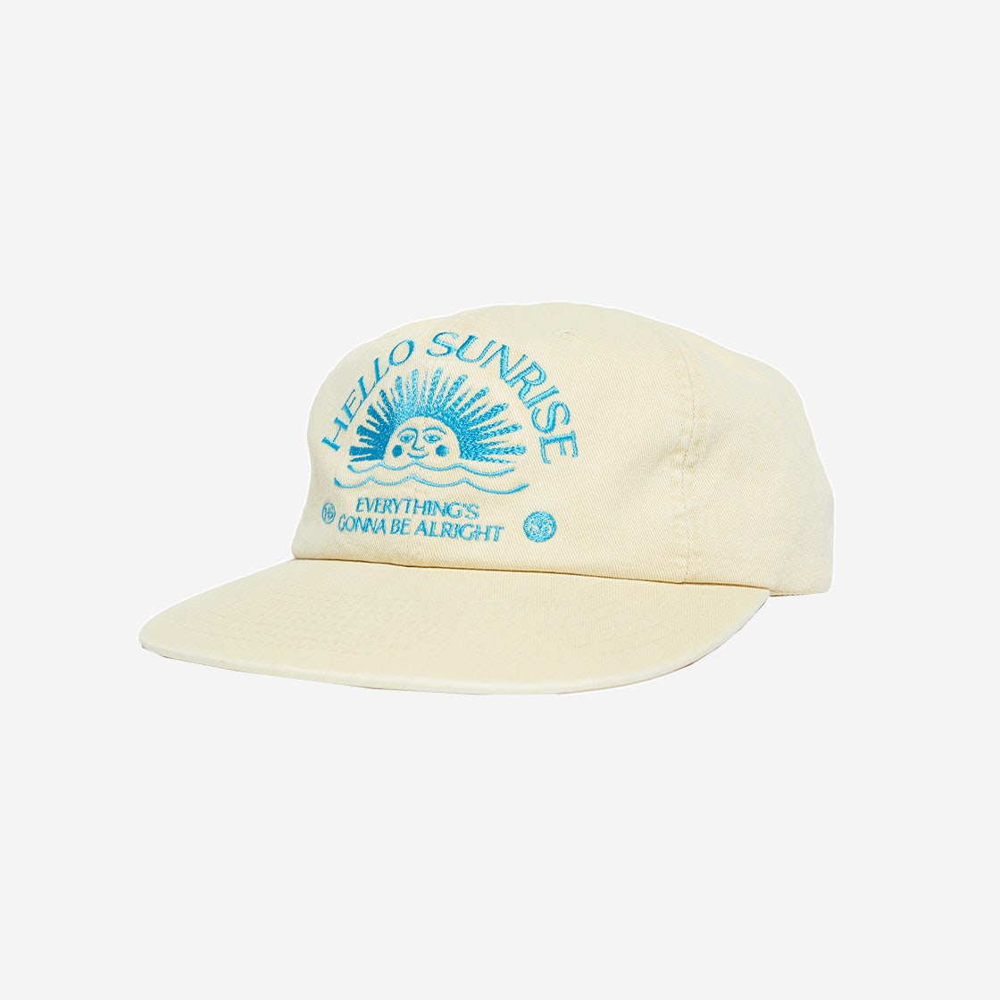 헬로선라이즈 워시드 HS 아치 로고 6패널 캡 버터 옐로우 | Hello Sunrise | KREAM