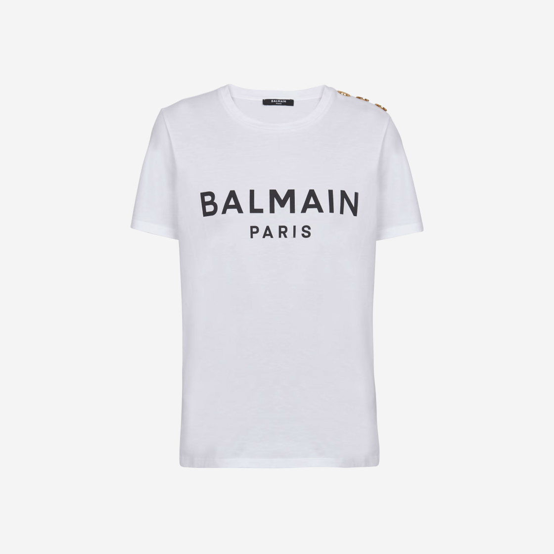 (W) 발망 파리 프린트 티셔츠 화이트 | Balmain | KREAM