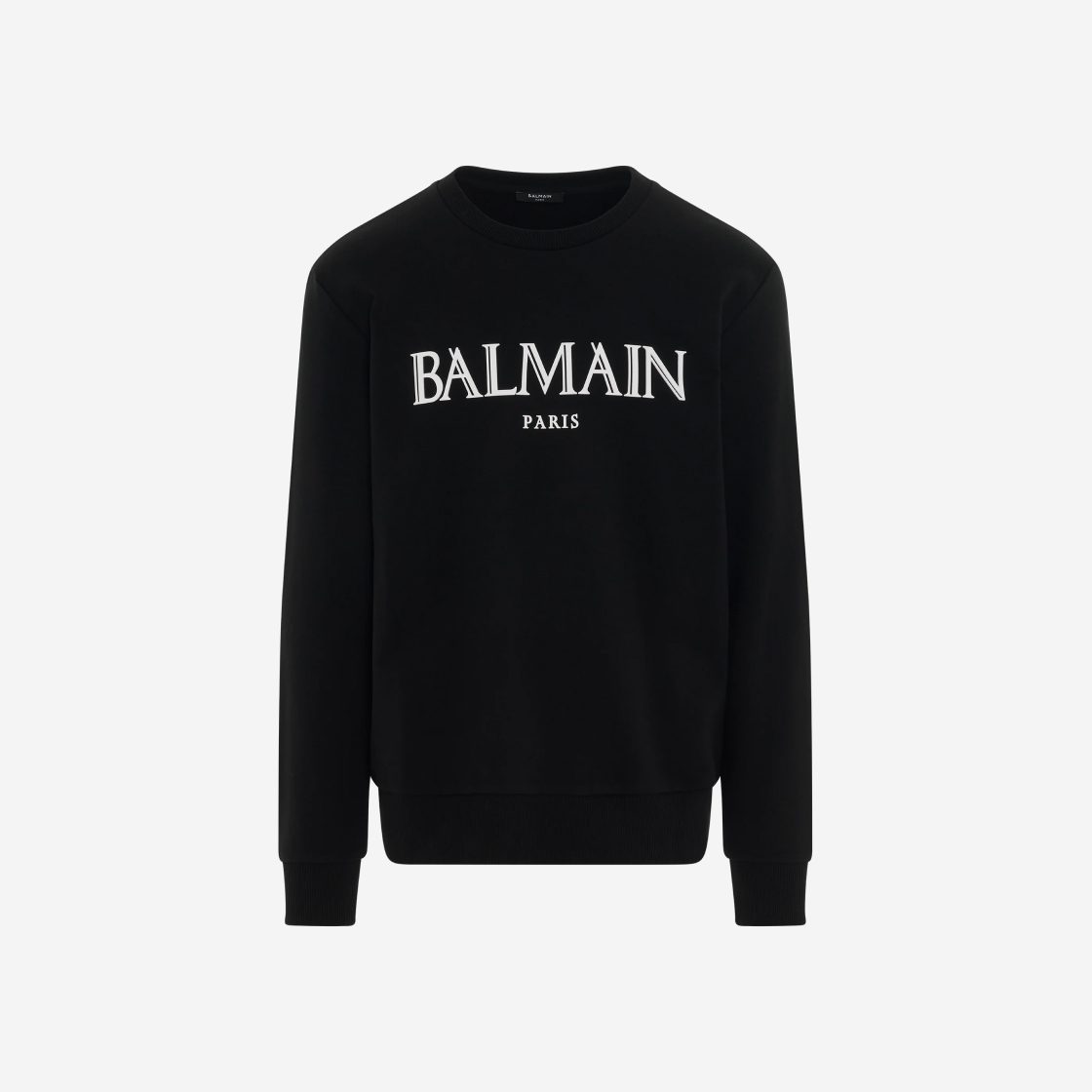발망 러버 로만 로고 스웨트셔츠 블랙 | Balmain | KREAM