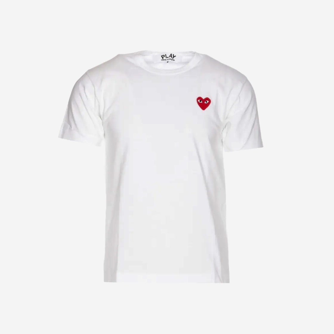 플레이 꼼데가르송 레드 하트 티셔츠 화이트 Play Comme Des Garcons Kream