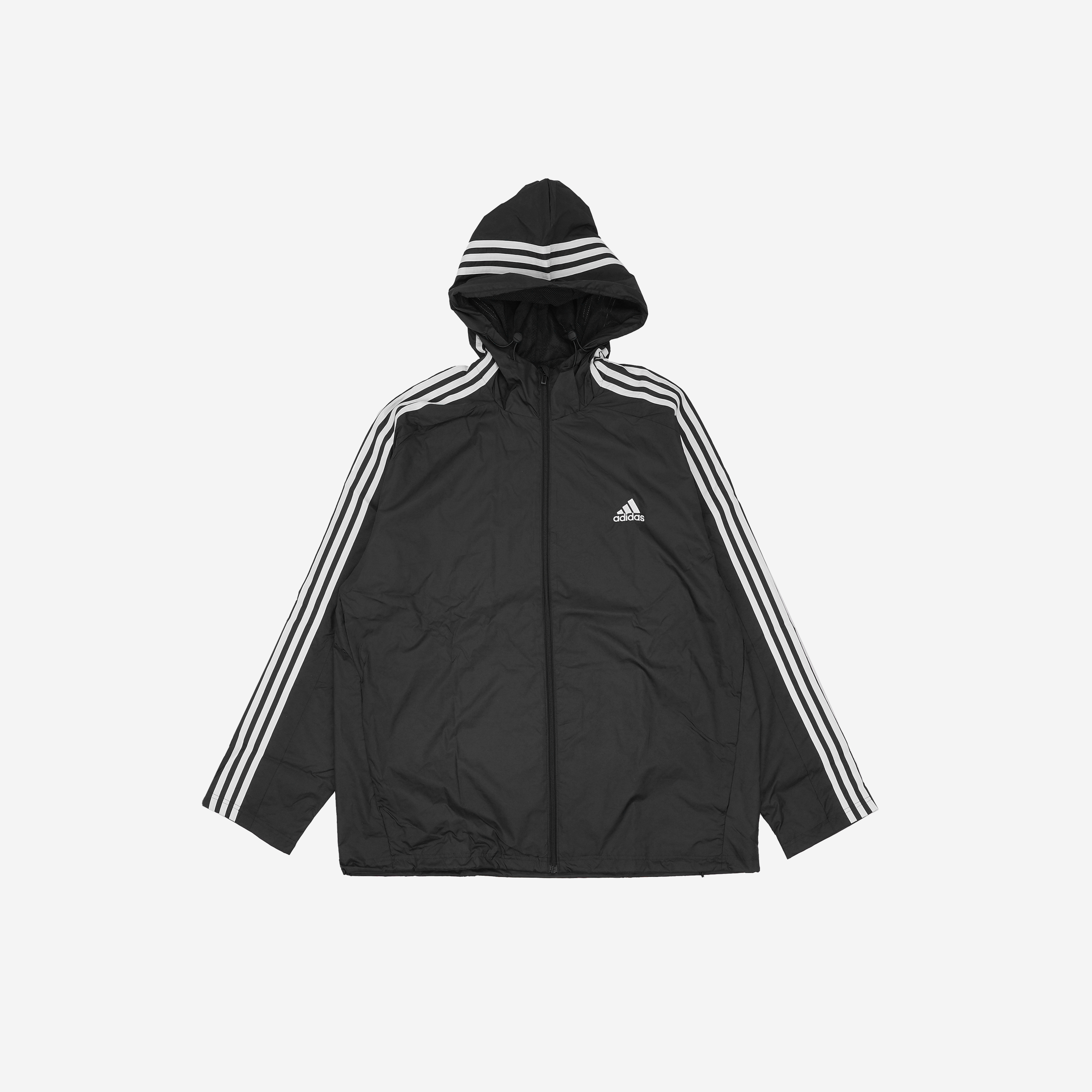 아디다스 에센셜 3S 우븐 윈드브레이커 자켓 블랙 - KR 사이즈 | KREAM