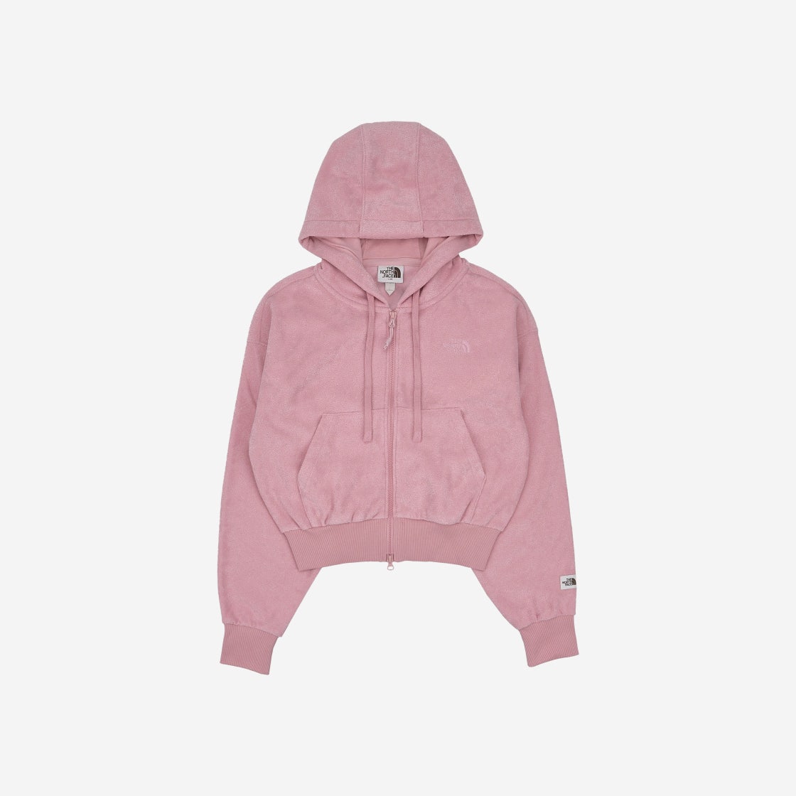 W 노스페이스 화이트라벨 테리 후드 집업 라이트 핑크 The North Face Kream