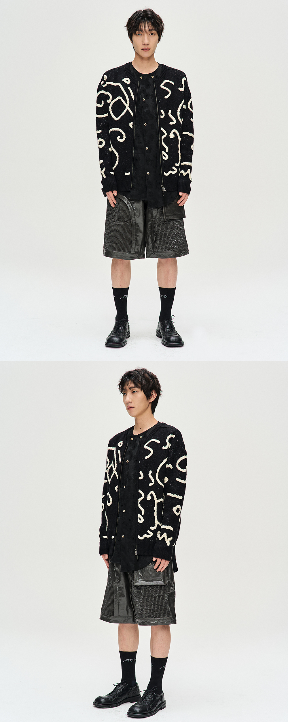 ADSB 앤더슨벨 ADSB 로고 크루넥 스웨터 블랙 | ADSB ANDERSSON BELL | KREAM