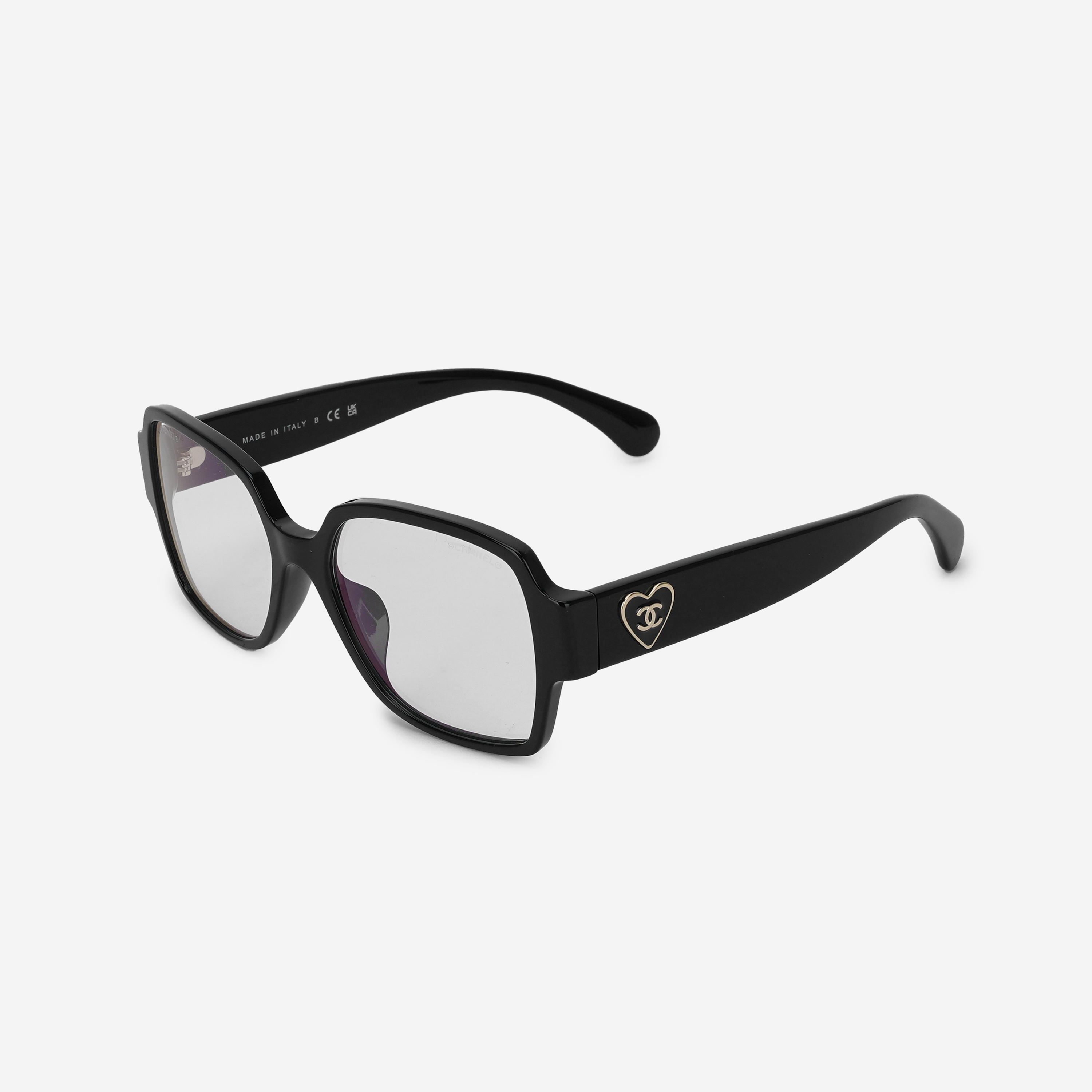 샤넬 블루 라이트 스퀘어 프레임 아세테이트 & 블랙 아시안 핏 | KREAM