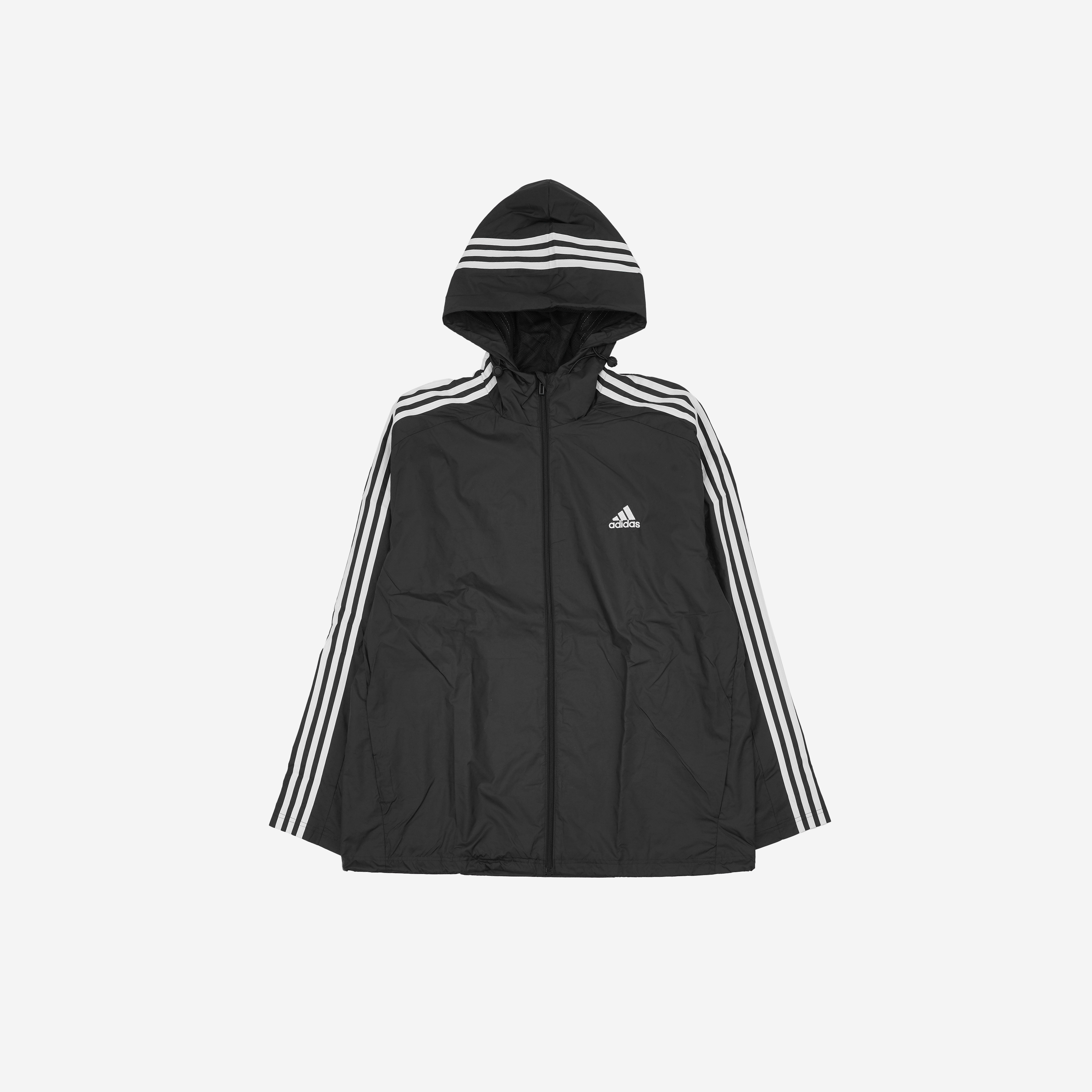 아디다스 에센셜 3S 우븐 윈드브레이커 자켓 블랙 - KR 사이즈 | KREAM