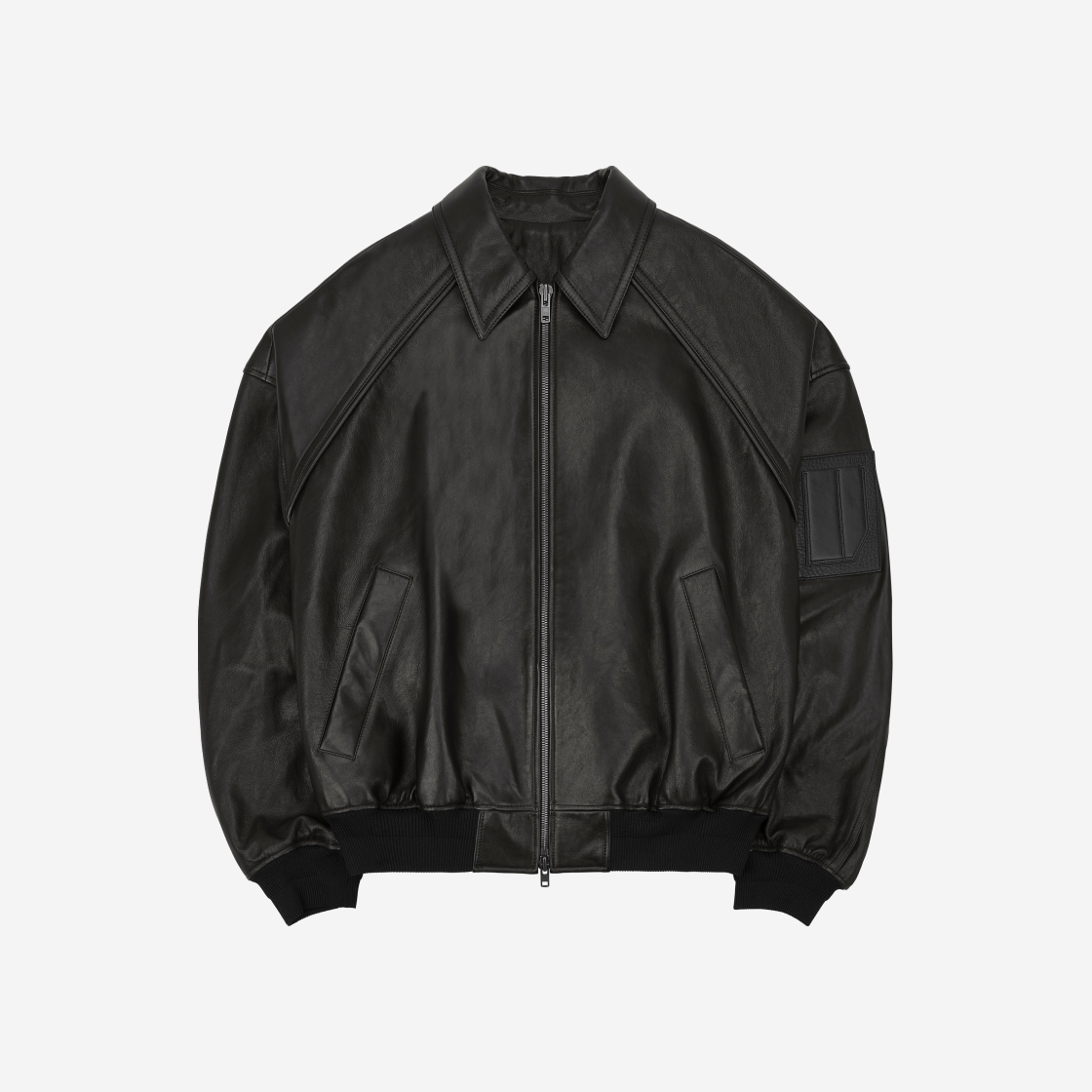 준지 램스킨 칼라 MA-1 점퍼 블랙 - 24SS | JUUN.J | KREAM