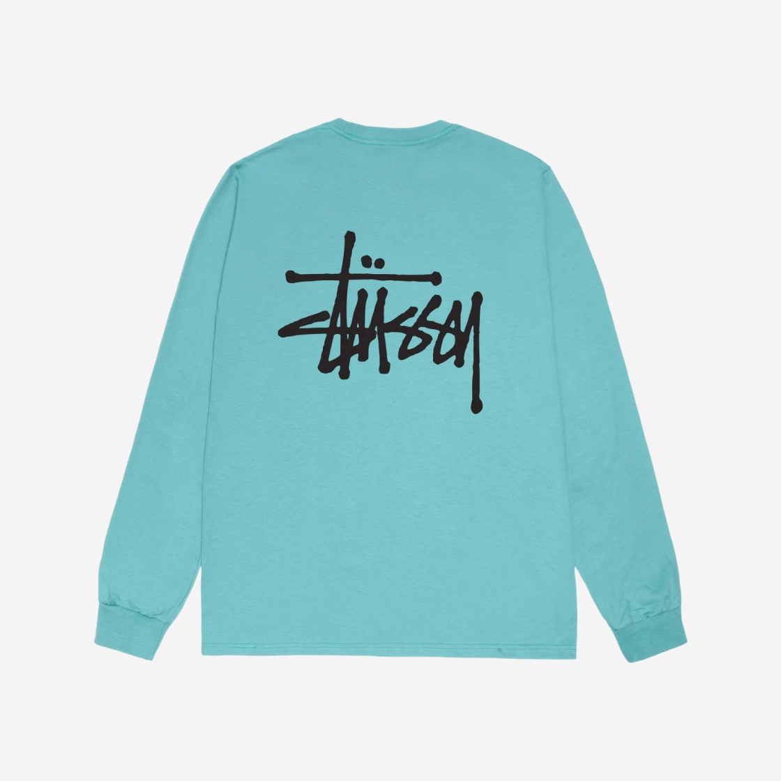 스투시 베이직 스투시 롱슬리브 티셔츠 오션 2024 Stussy Kream