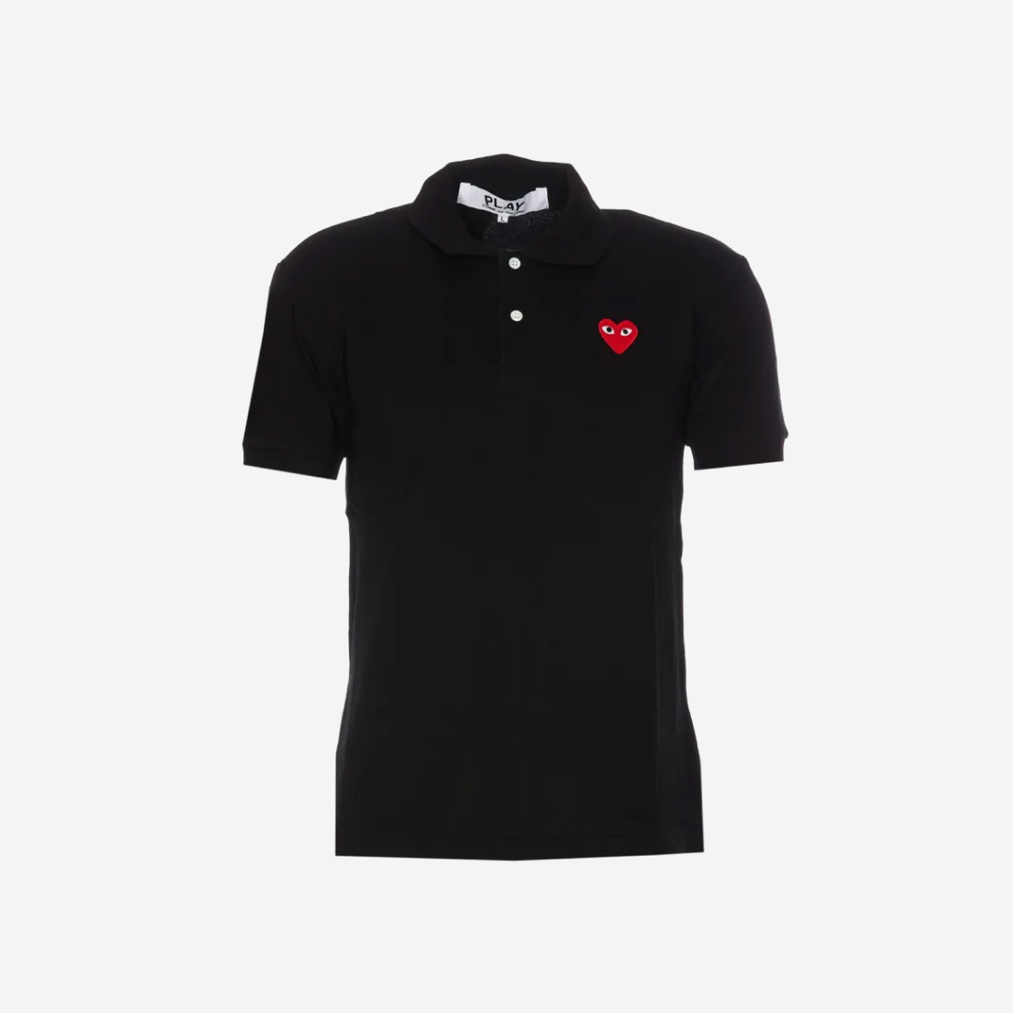 플레이 꼼데가르송 레드 하트 폴로 셔츠 블랙 Play Comme Des Garcons Kream