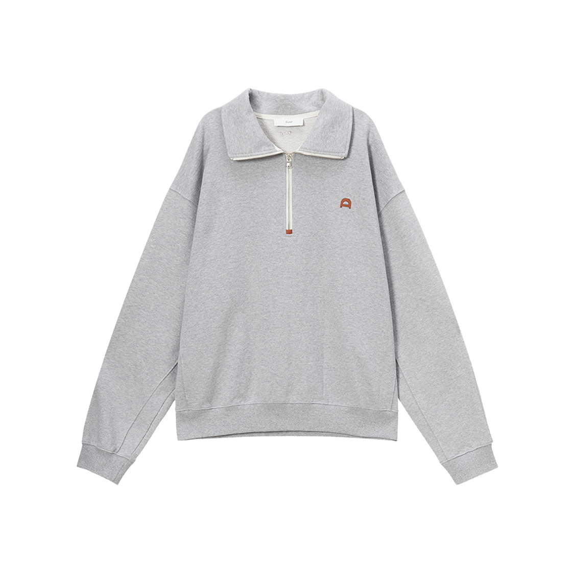 던스트 레더 로고 하프 집업 스웨트셔츠 멜란지 그레이 | Dunst | KREAM