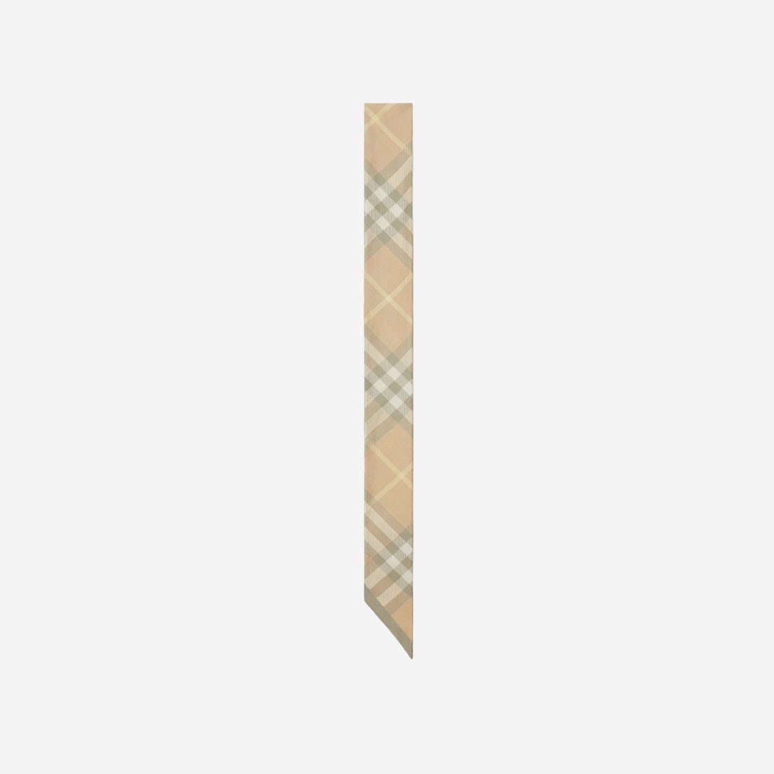 버버리 스키니 체크 실크 스카프 플랙스 Burberry Kream