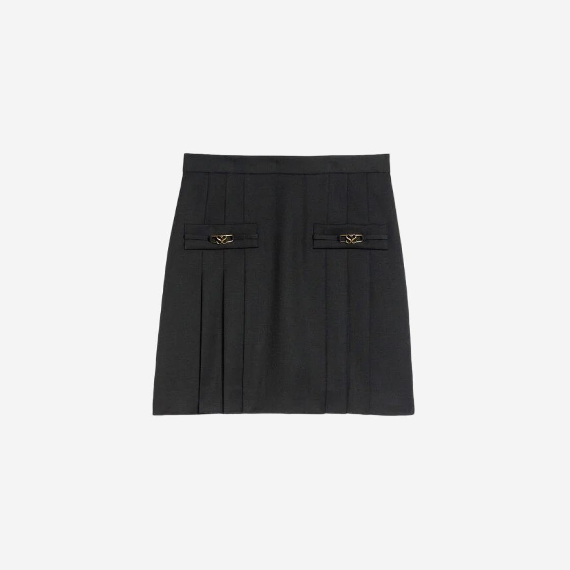 (W) 산드로 스티치 플리츠 숏 스커트 블랙 | Sandro | KREAM