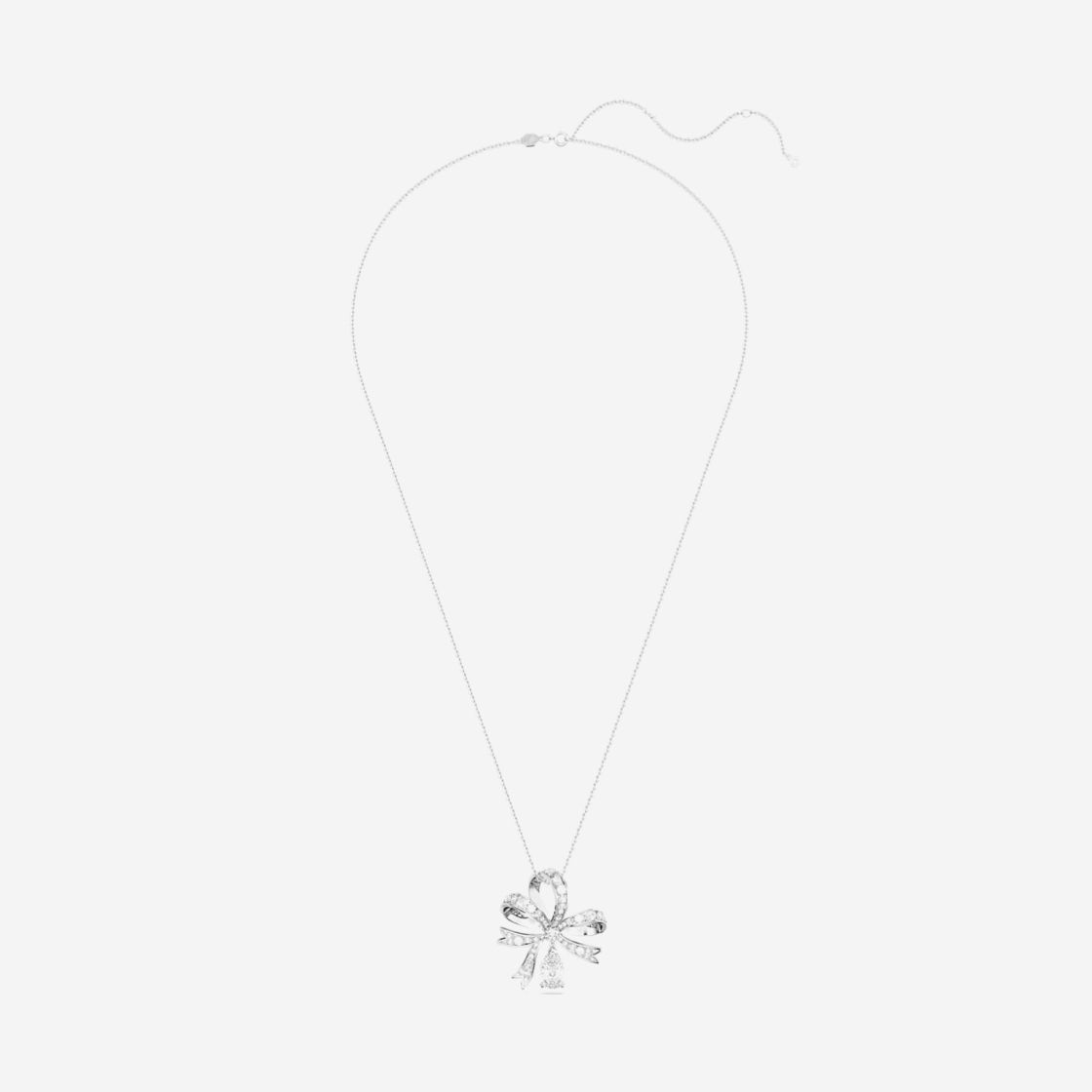 (W) 스와로브스키 볼타 펜던트 리본 라지 화이트 로듐 플래팅 | Swarovski | KREAM