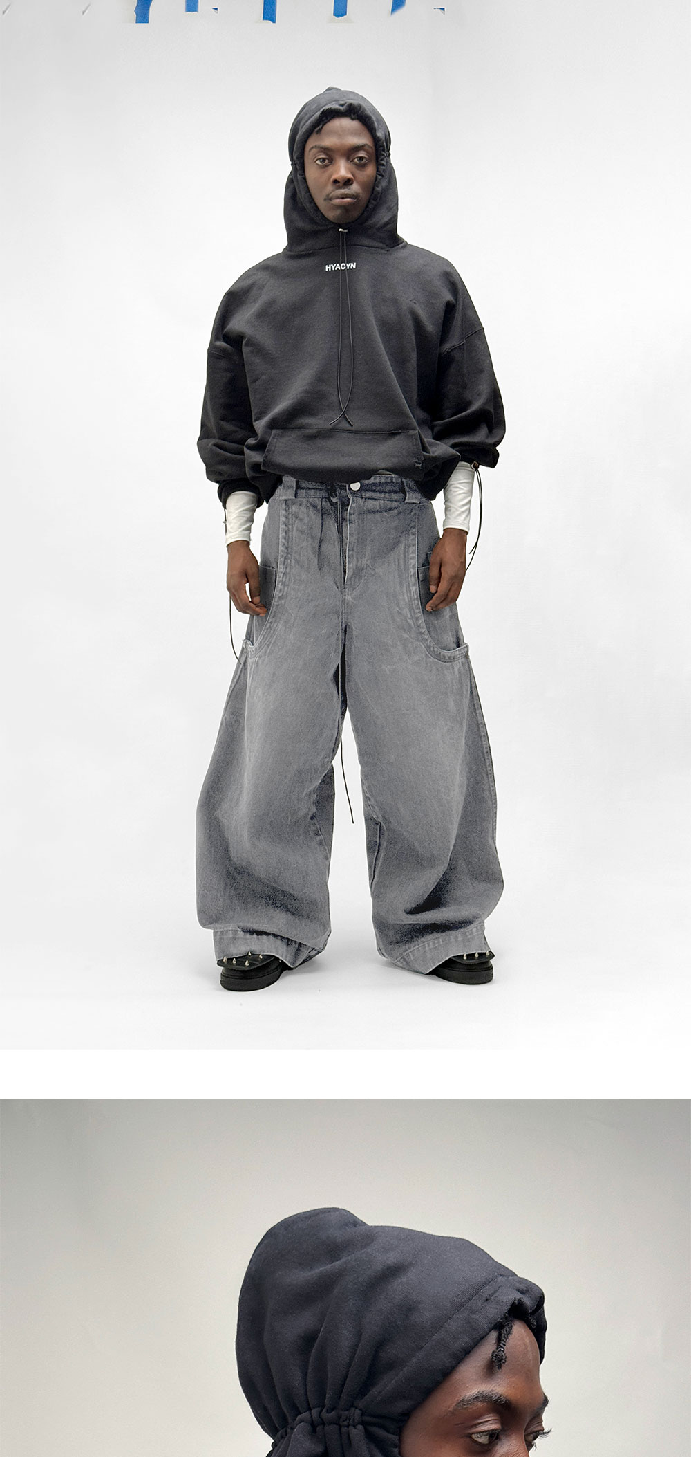 히아신 후드 스트링 블랙 | Hyacyn | KREAM