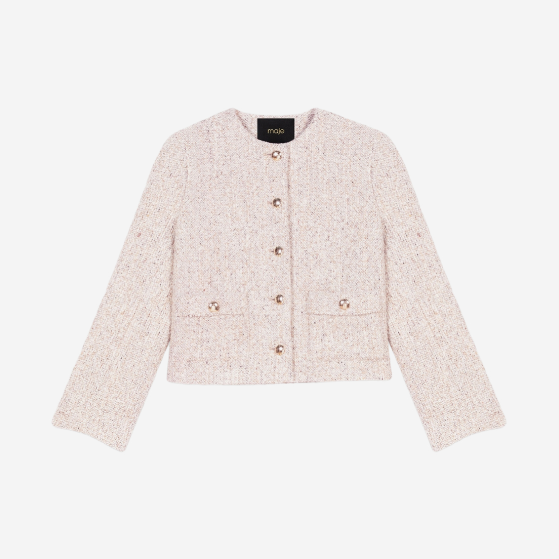 (W) 마쥬 숏 스트레이트 핏 자켓 베이지 | Maje | KREAM