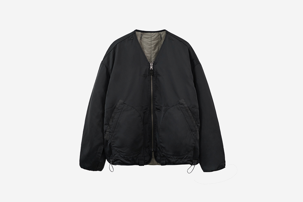 폴리테루 리버시블 라이너 자켓 블랙 & 그레이 베이지 - 24SS | Polyteru | KREAM