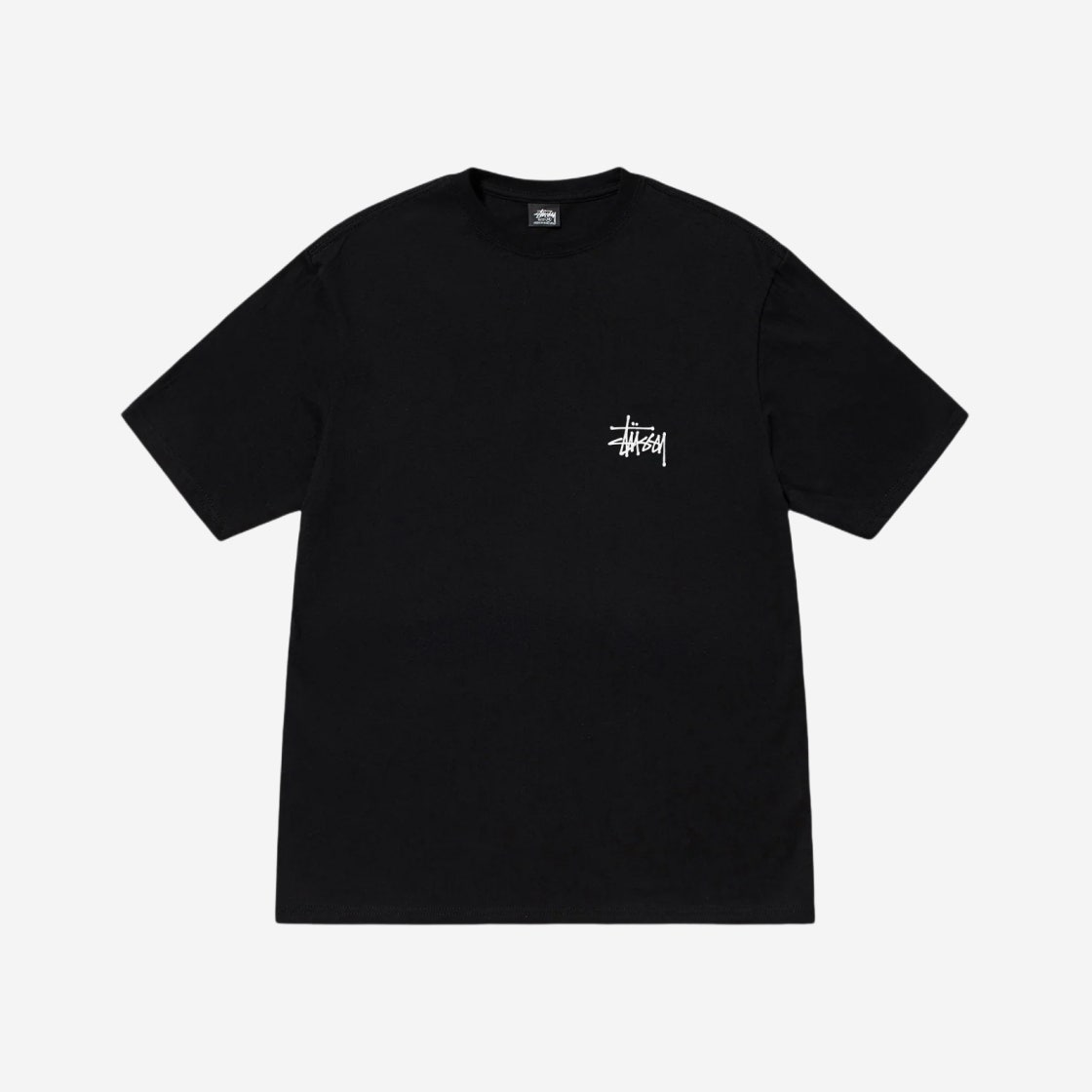 스투시 베이직 스투시 티셔츠 블랙 2024 Stussy Kream