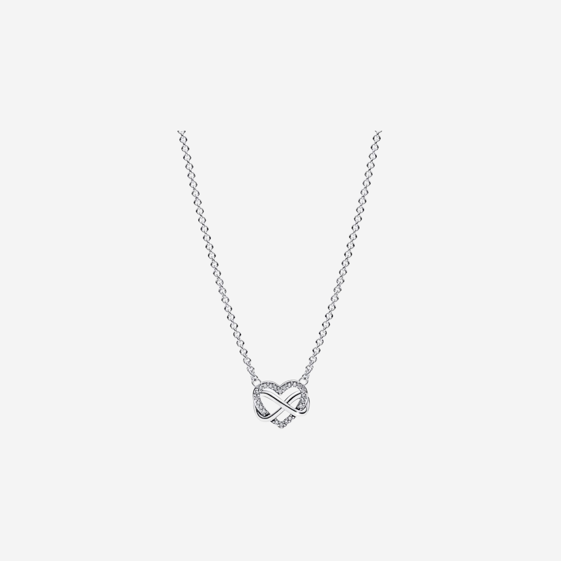 (W) 판도라 스파클링 인피니티 하트 콜리에 네클리스 스털링 실버 클리어 | Pandora | KREAM